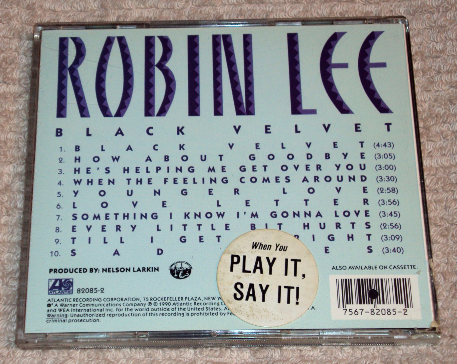 Robin Lee - Black Velvet CD 10trks