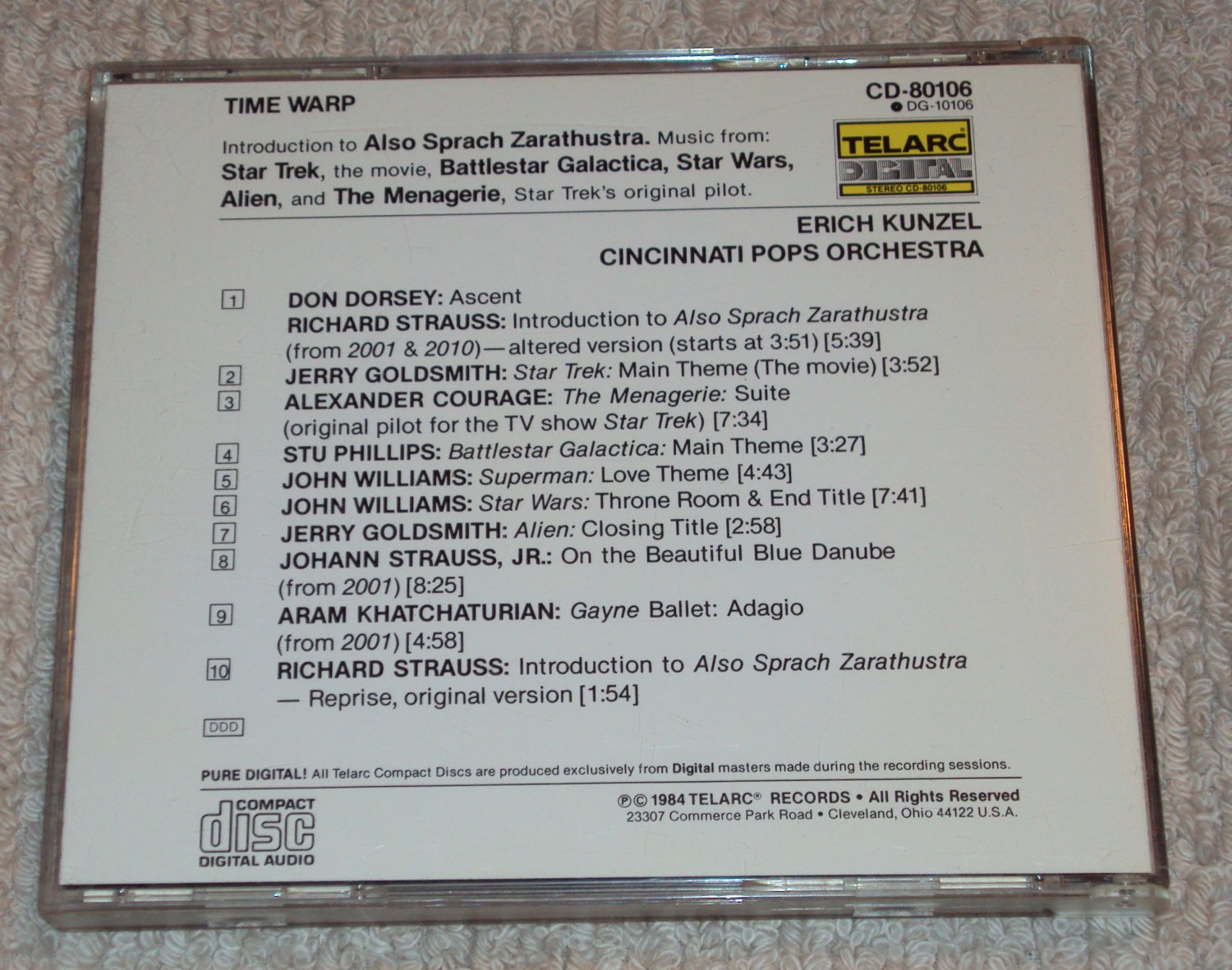 Time Warp Kunzel/Cincinnati Pops Orchestra CD Japan Star Wars, Star Trek...
