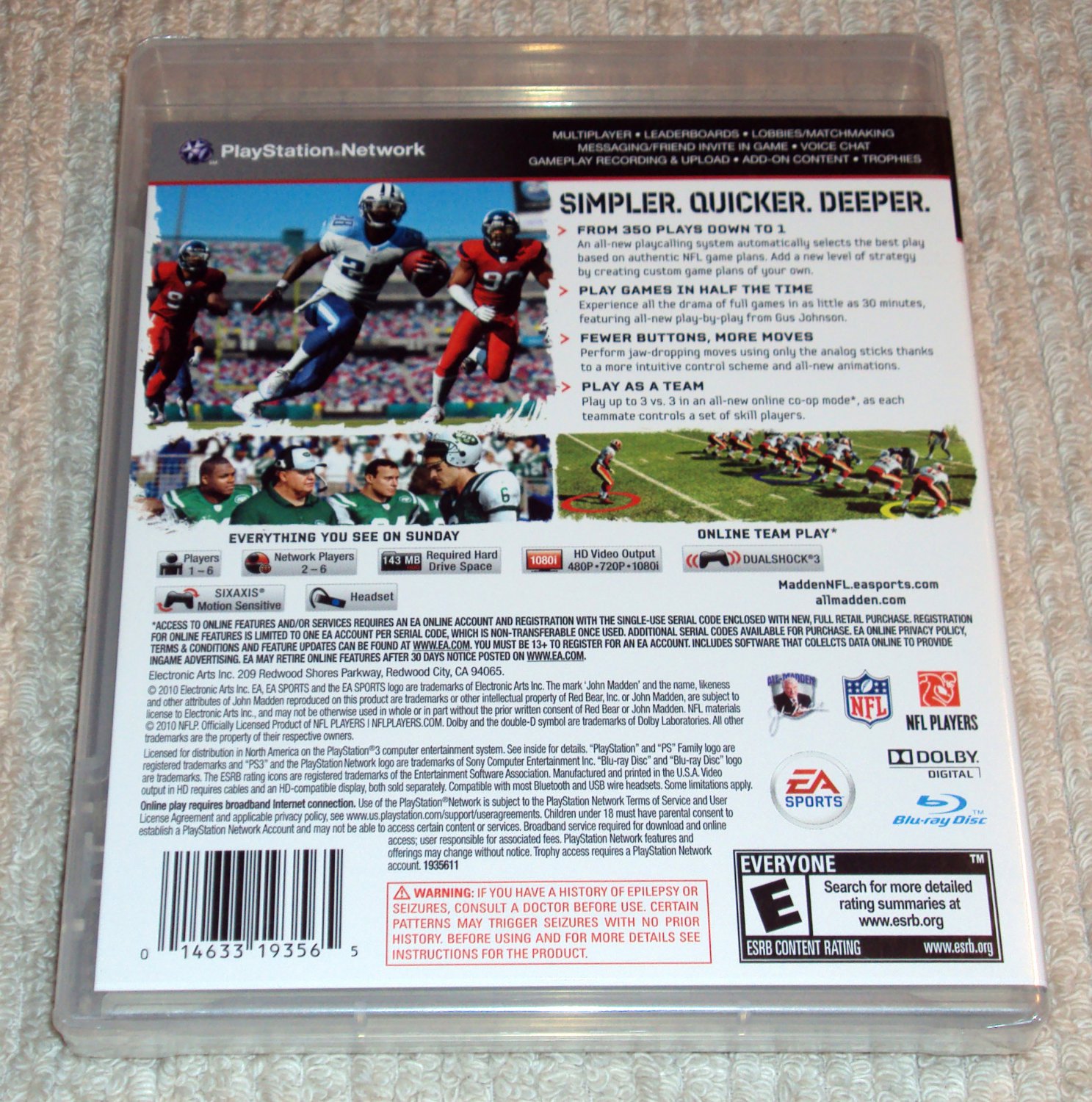 NFL Madden 11 (Sony PlayStation 3, 2010) NEW SEALED PS3