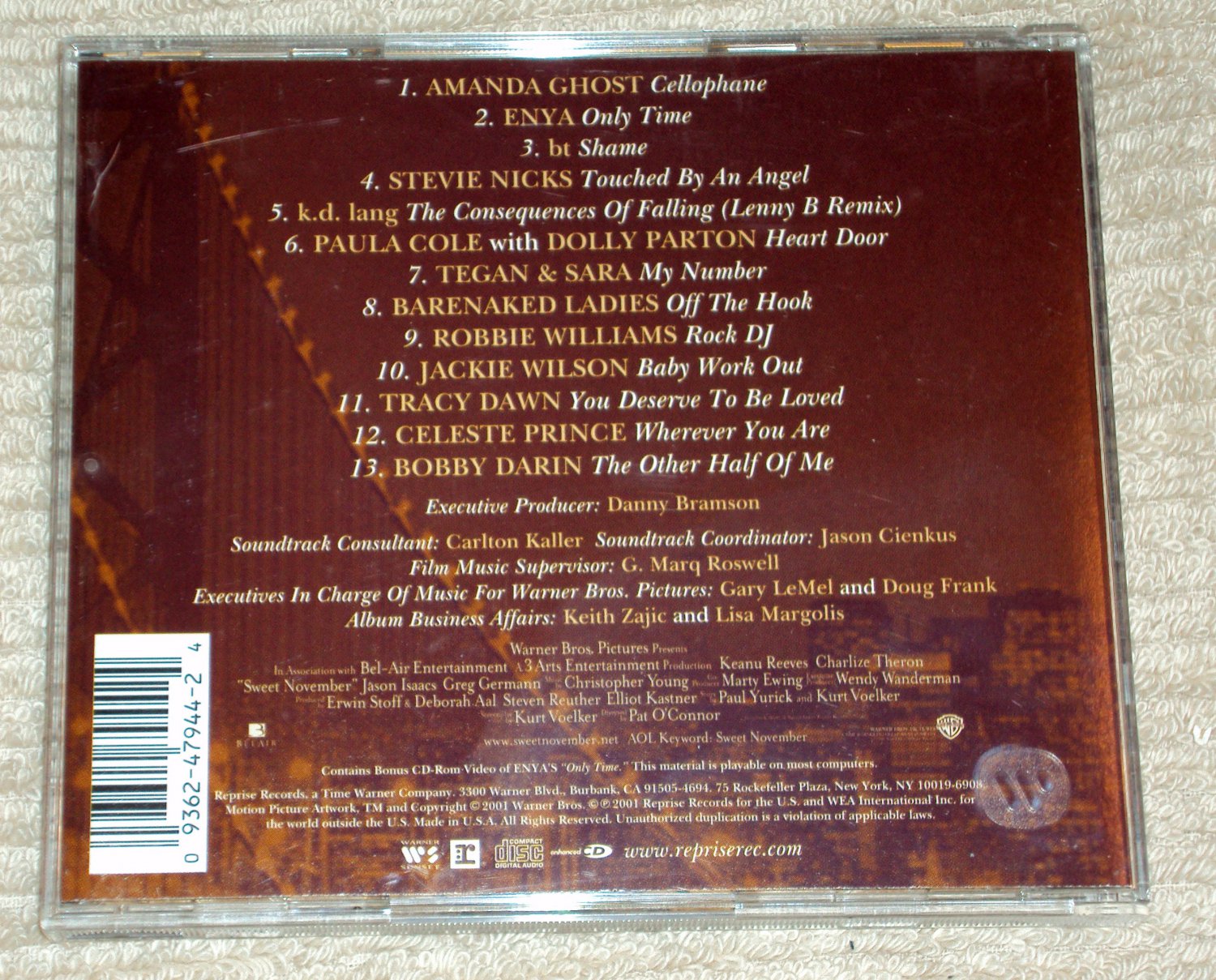 Sweet November – Music From The Motion Picture (CD, 13 Tracks) Stevie ...