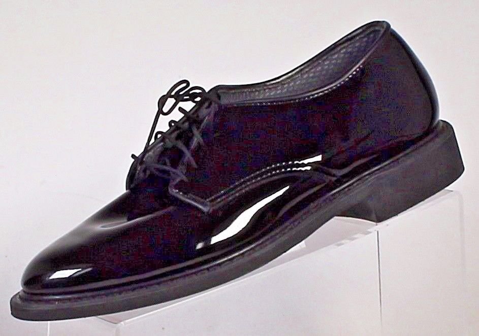 CAPPS Uniform Shoe Colonel 90253 Mens Size 8 1/2 Black Shiny Oxford ...