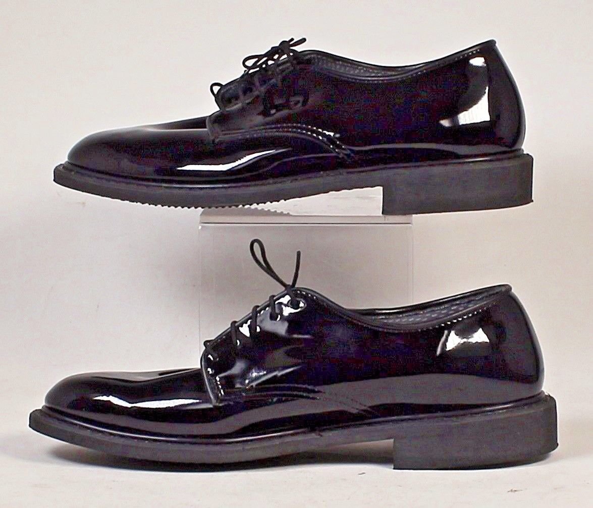 CAPPS Uniform Shoe Colonel 90253 Mens Size 8 1/2 Black Shiny Oxford ...