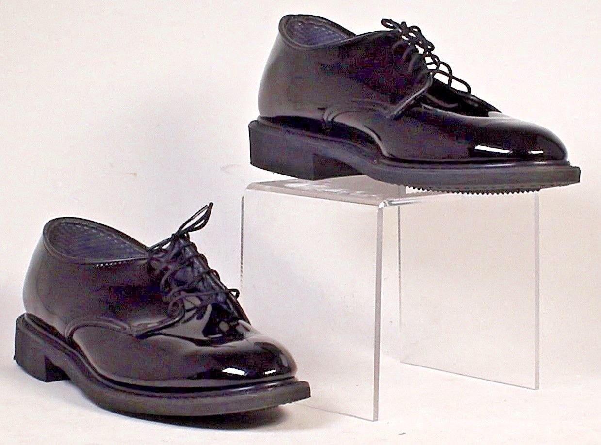 CAPPS Uniform Shoe Colonel 90253 Mens Size 8 1/2 Black Shiny Oxford ...
