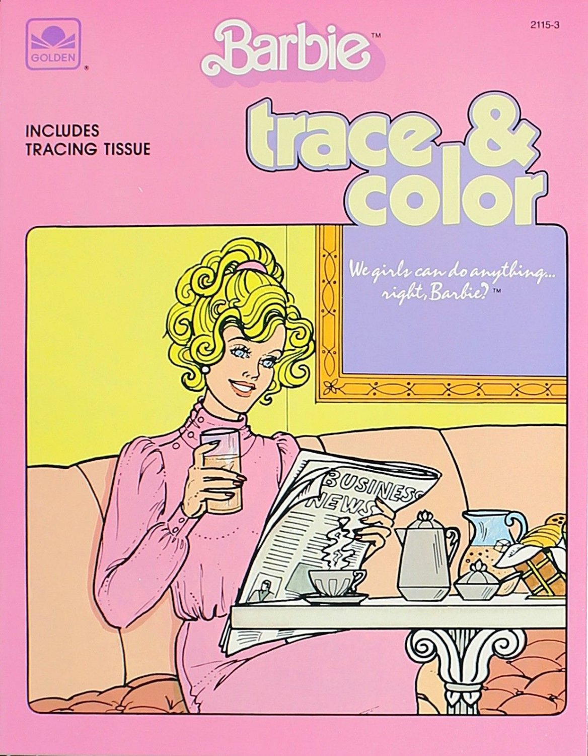 Barbie Trace & Color Coloring Book Golden 1985 w/ Tracing Tissue new ...