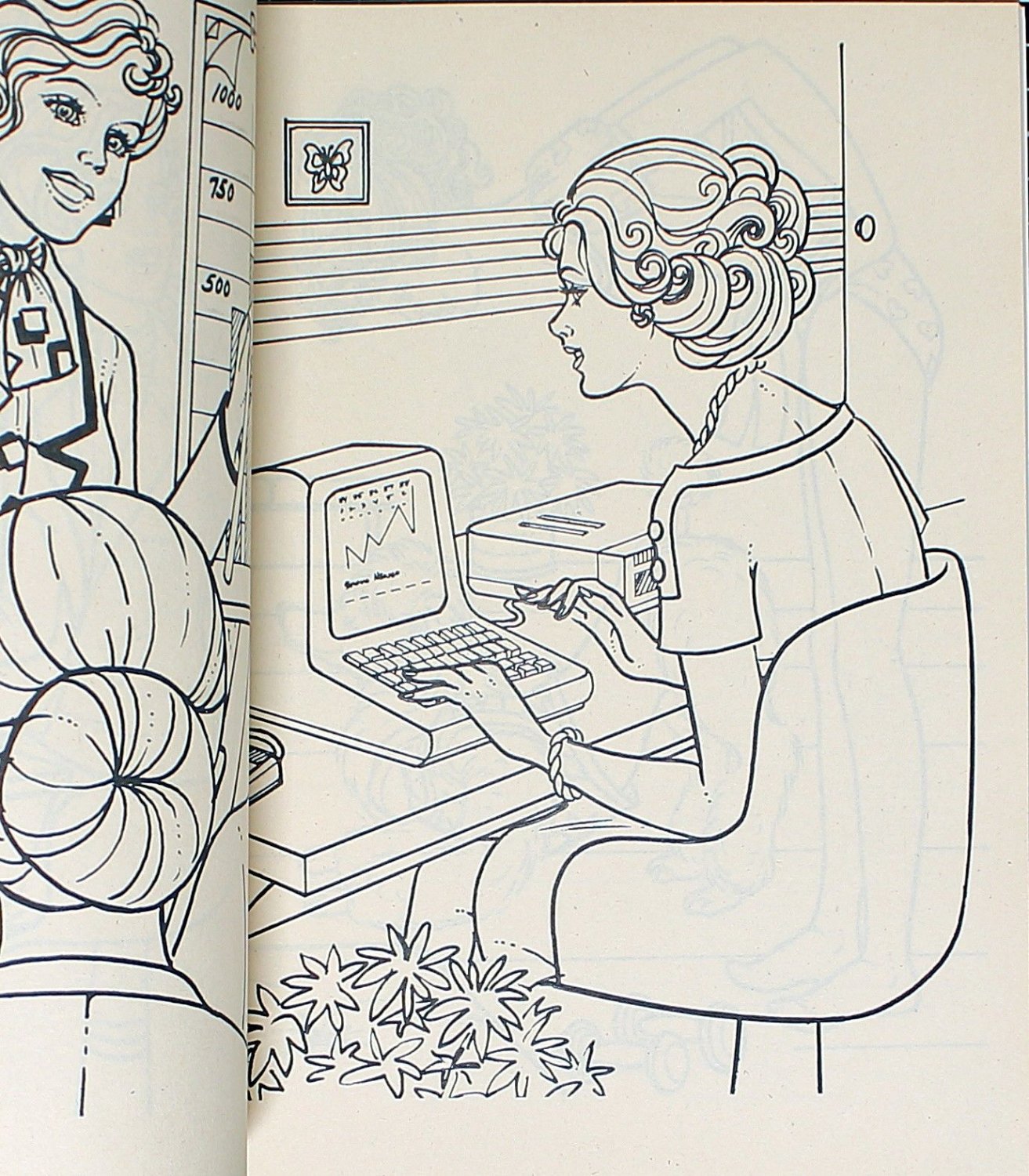 Barbie Trace & Color Coloring Book Golden 1985 w/ Tracing Tissue new ...