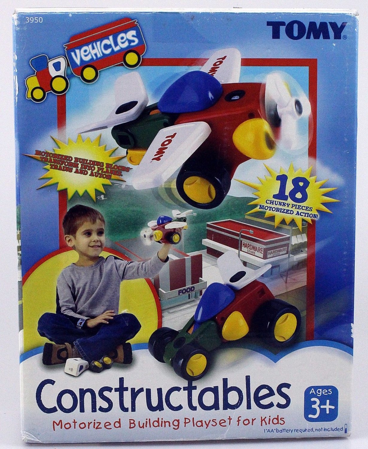 2003 Tomy Constructables Vehicles Motorized Building Play set