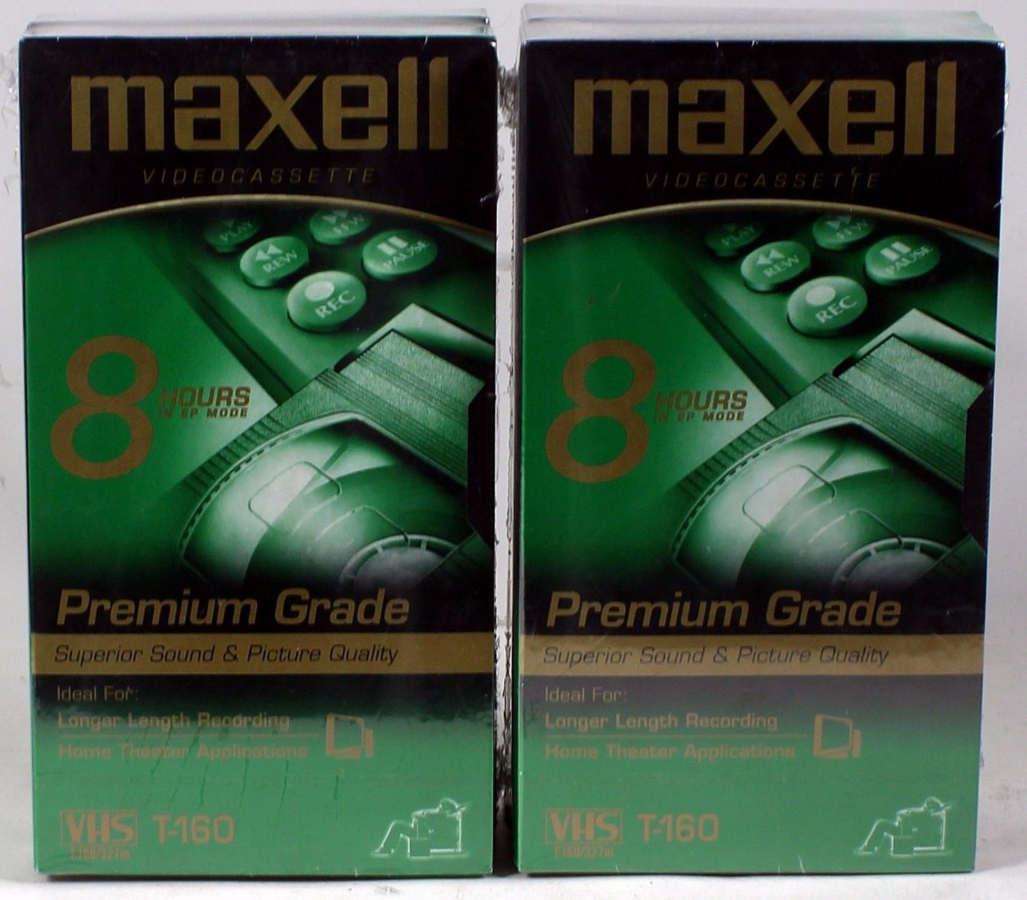 MAXWELL NEW VHS BLANK TAPES 4 PREMIUM GRADE 8 HOURS EACH T-160 video tape
