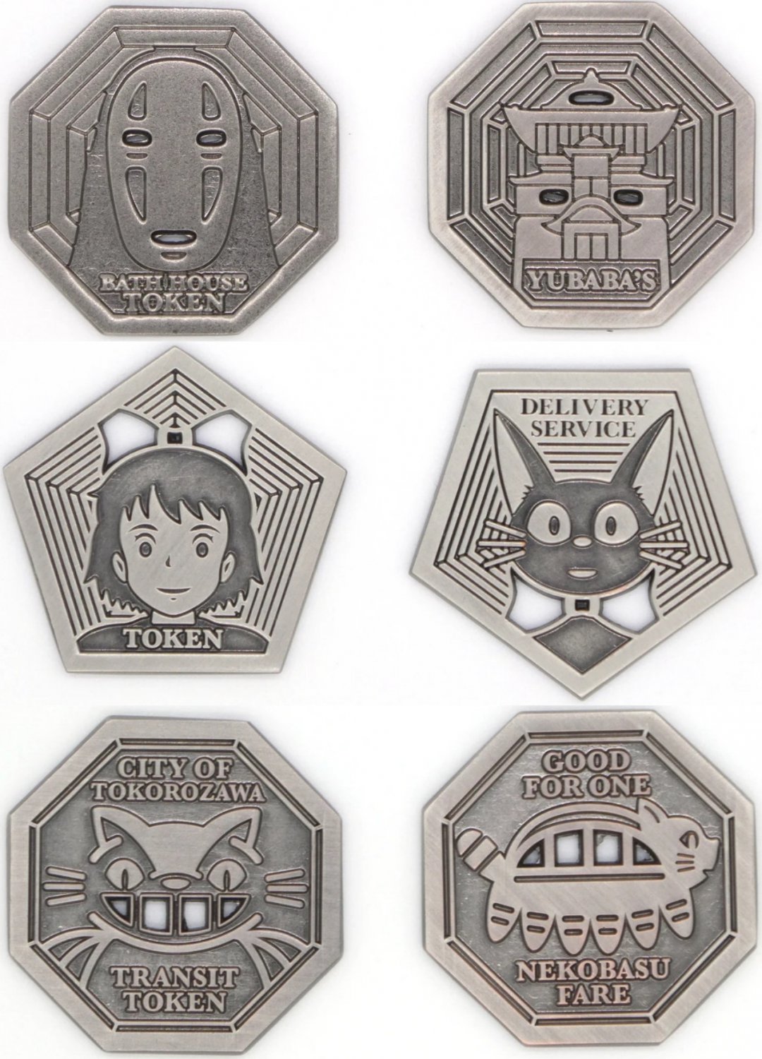 3 Bruce Yan Miyazaki Nickel Tokens Ghibli Spirited Away Kiki's Delivery ...