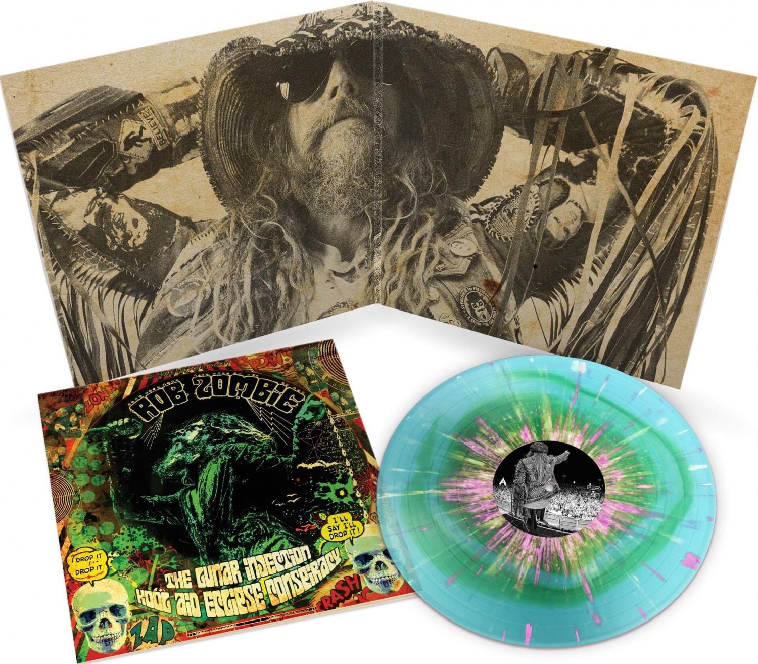 Rob Zombie The Lunar Injection Kool Aid Eclipse Green Blue Pink White ...