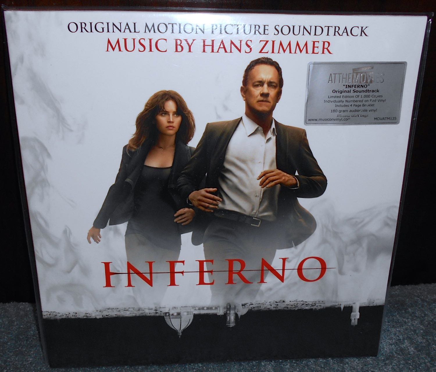 RED VINYL Hans Zimmer Inferno Soundtrack 2-LP MOV #d /1000 180-Gram NEW ...