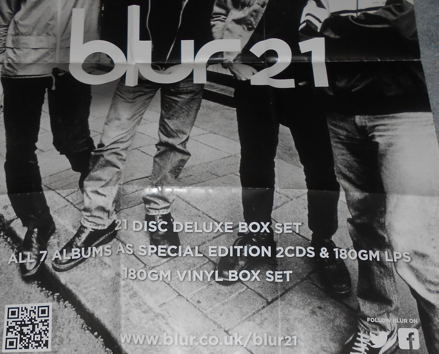 Blur 21 2-Sided Promo Poster For CD Vinyl LP Box Set Twenty-One ...