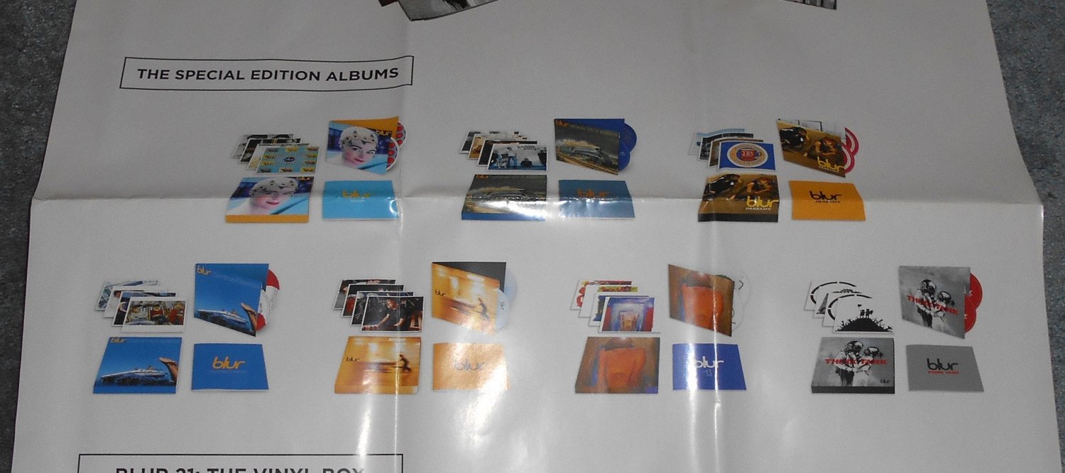 Blur 21 2-Sided Promo Poster For CD Vinyl LP Box Set Twenty-One ...
