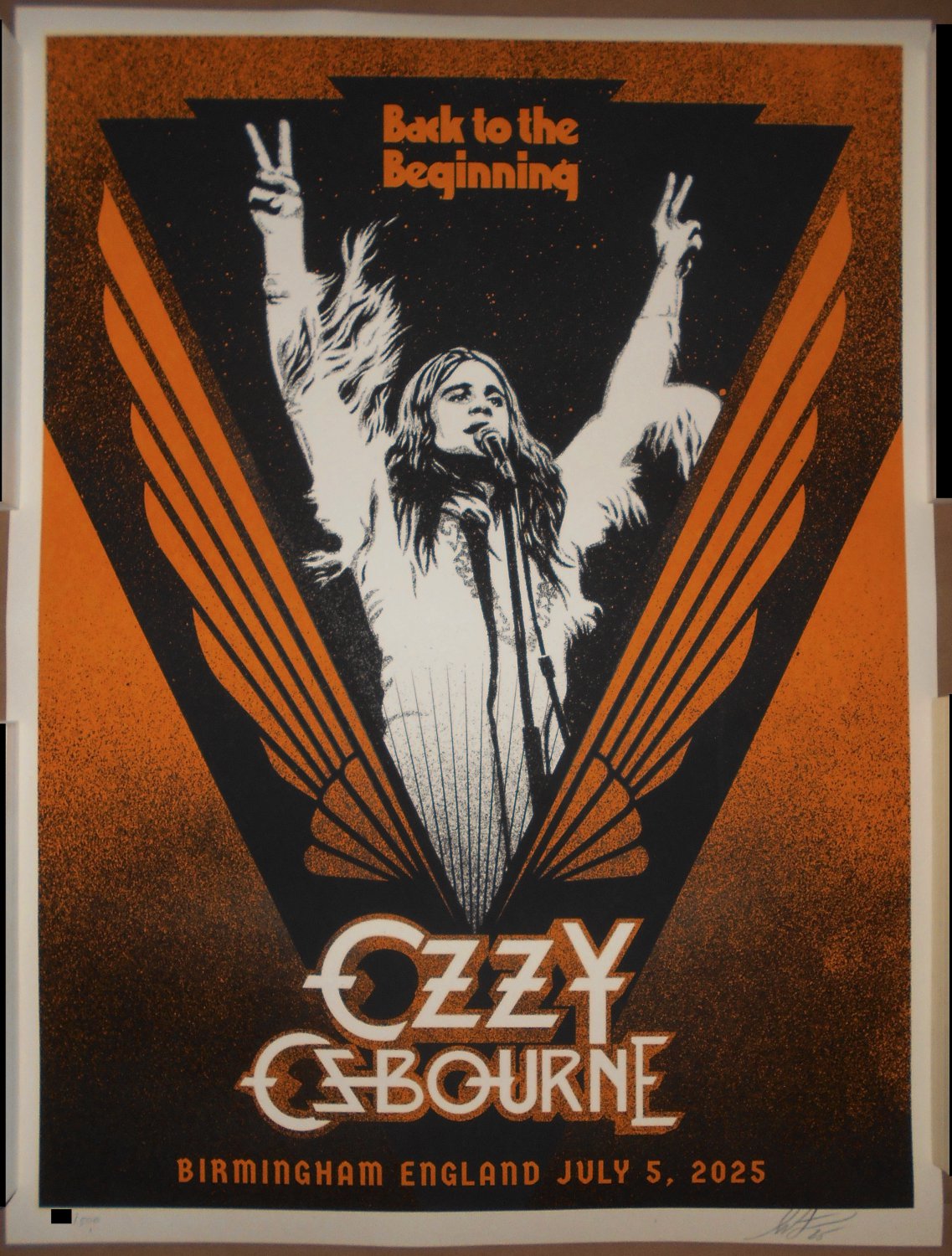 Ozzy Osbourne Shepard Fairey Back To The Beginning Birmingham Signed Poster