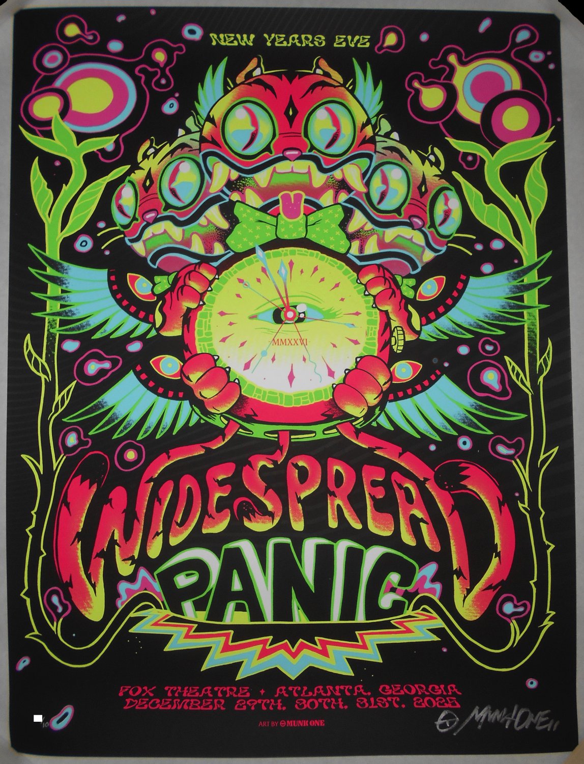 Widespread Panic New Years Eve 2025 Poster Atlanta Munk One Signed ...