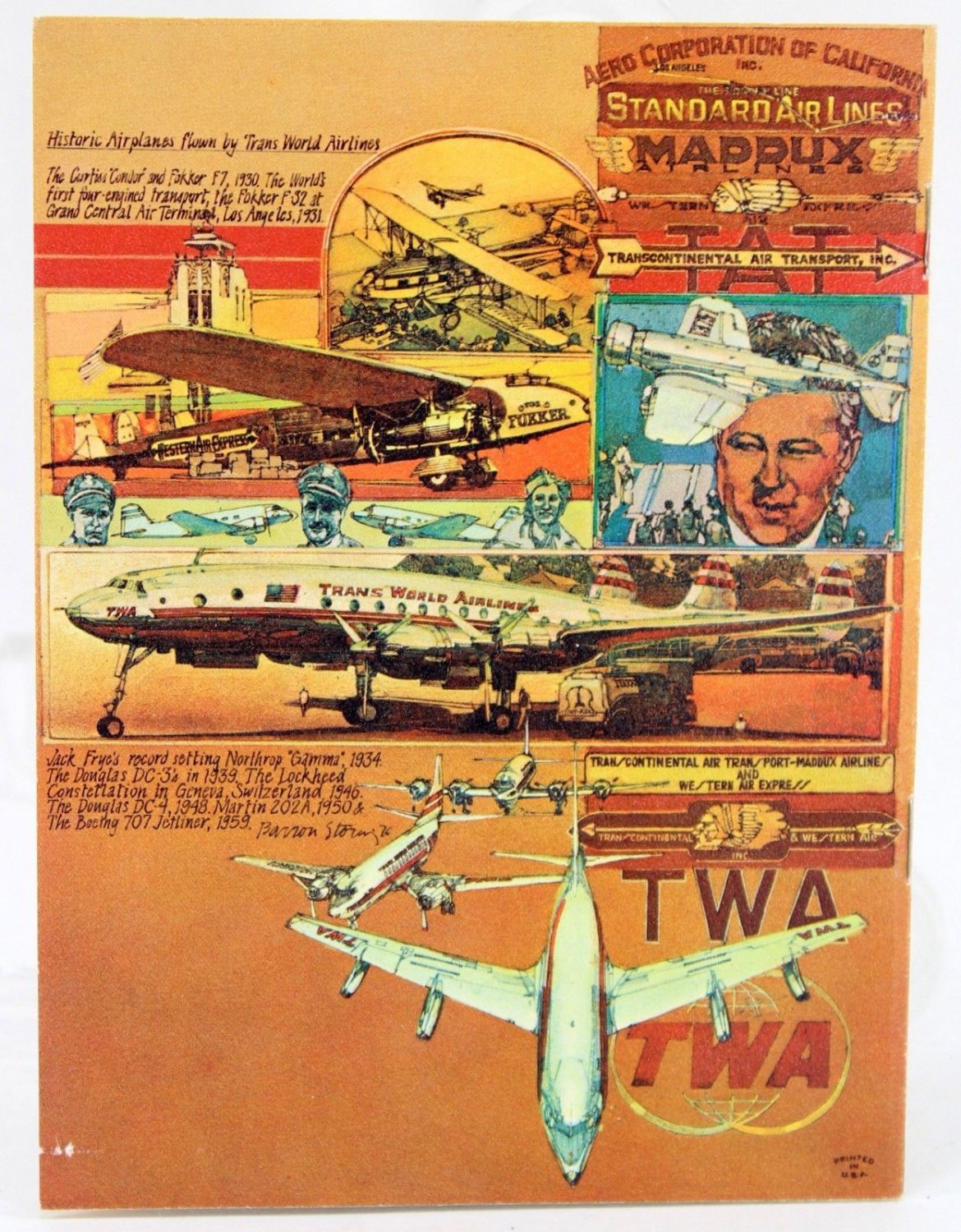 1976 TWA Golden Anniversary Menu, US Bicentennial, Multi-Page, Meals ...