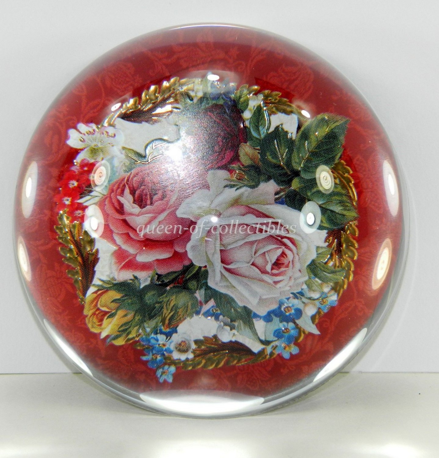 Crystal Roses Paperweight, Made in France, Jane Seymour St. Catherine's ...
