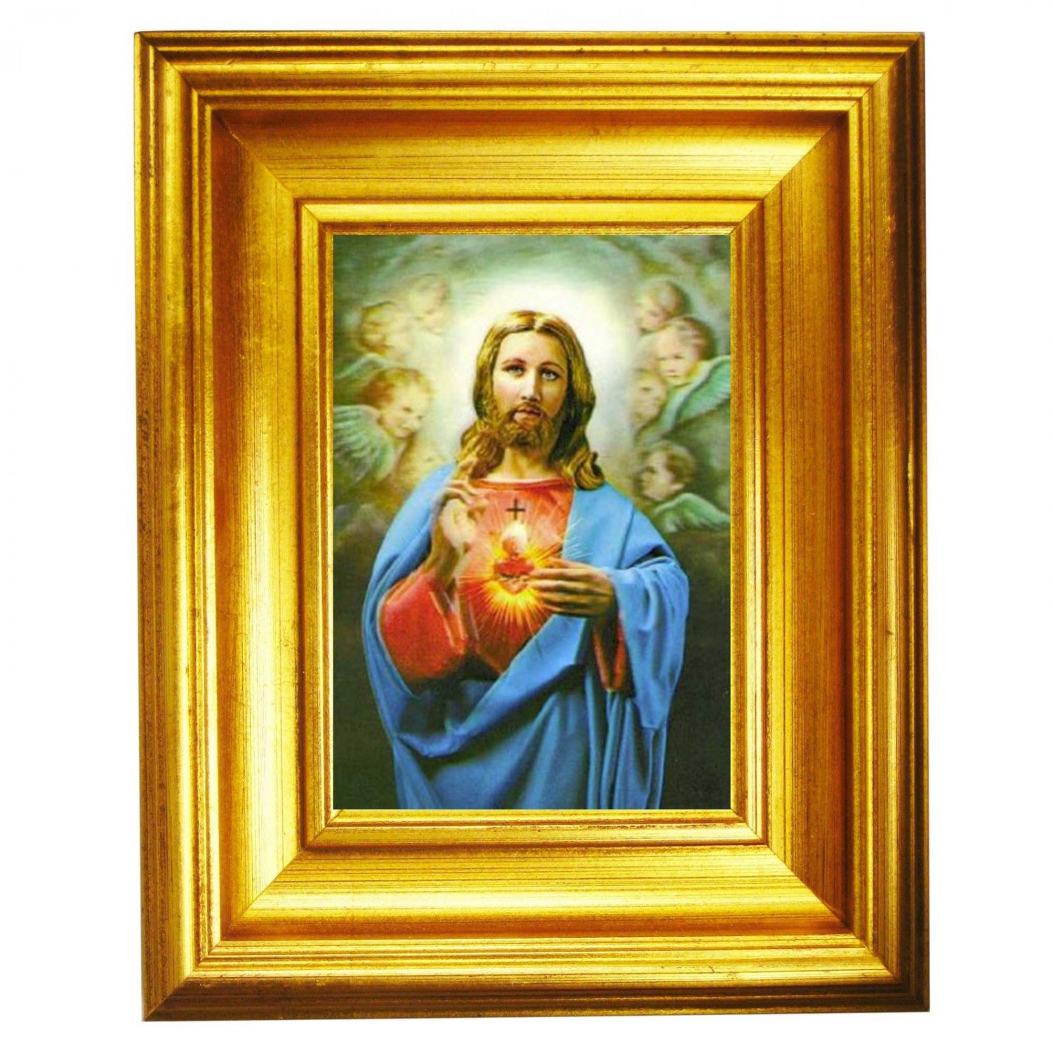 Gold Leaf Frame Jesus Christ Wall Decor 7X8 in Lenticular #PKF-246 ...