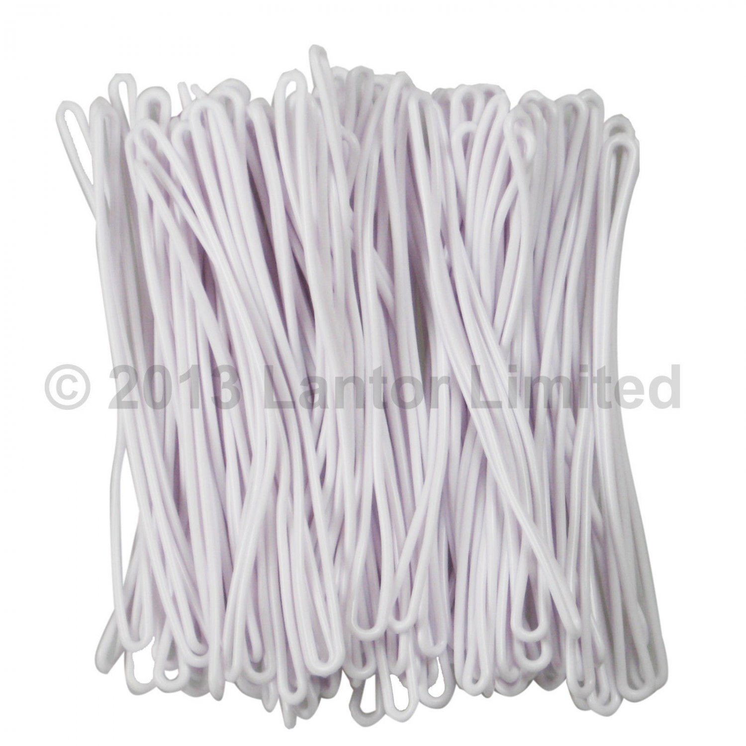 Luggage Tag Loops White 6" Worms 100 pcs Attachments Flexible #LTL01 ...