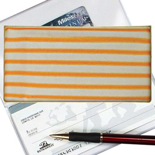 Lenticular Animated Yellow and White Stripes Checkbook #CBC-R302#