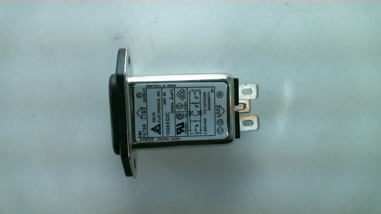 DELTA ELECTRONICS 10GEEG3C EMI NOISE FILTER