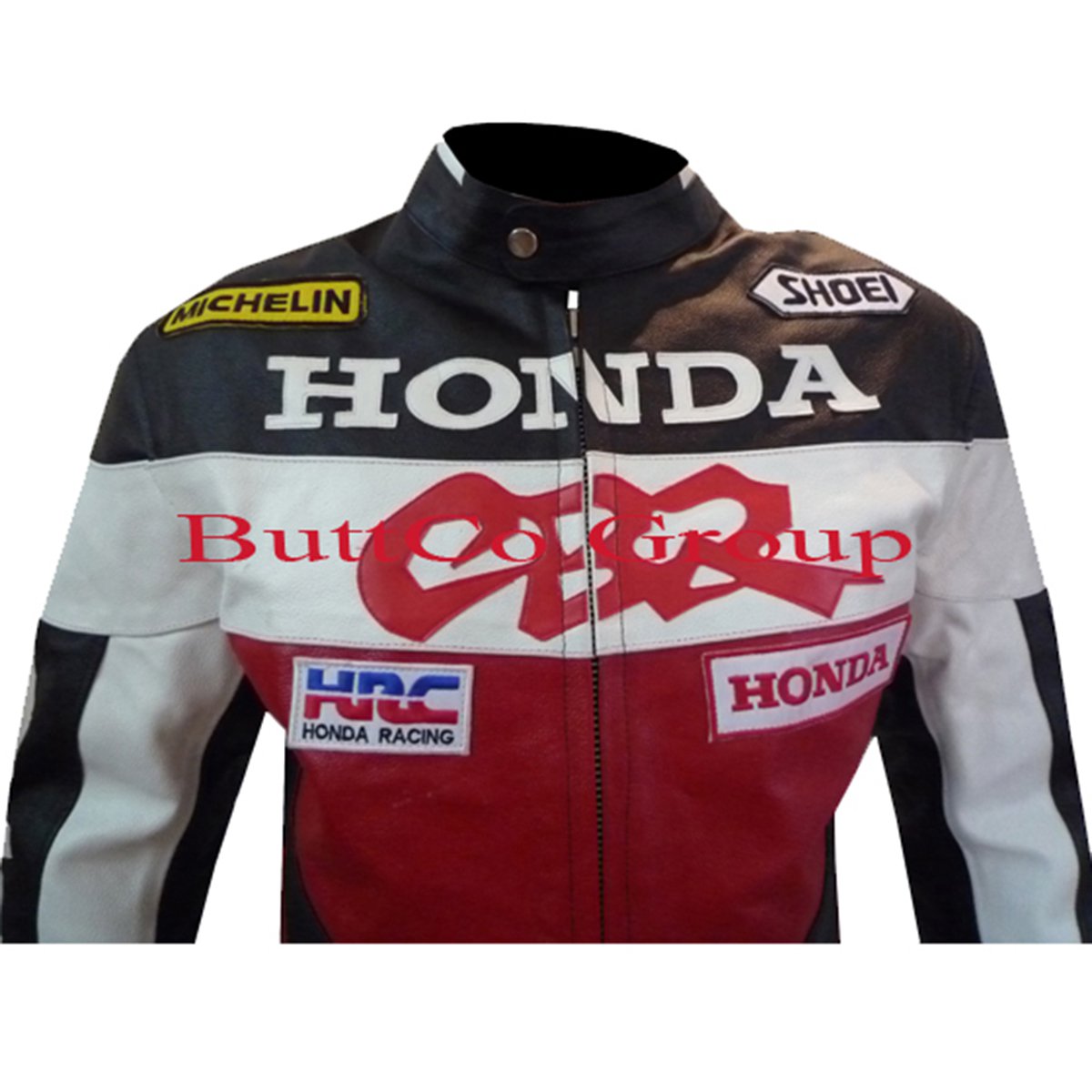 Honda CBR Cowhide Leather Motorcycle Safety Racing Jacket -- Free Shipping