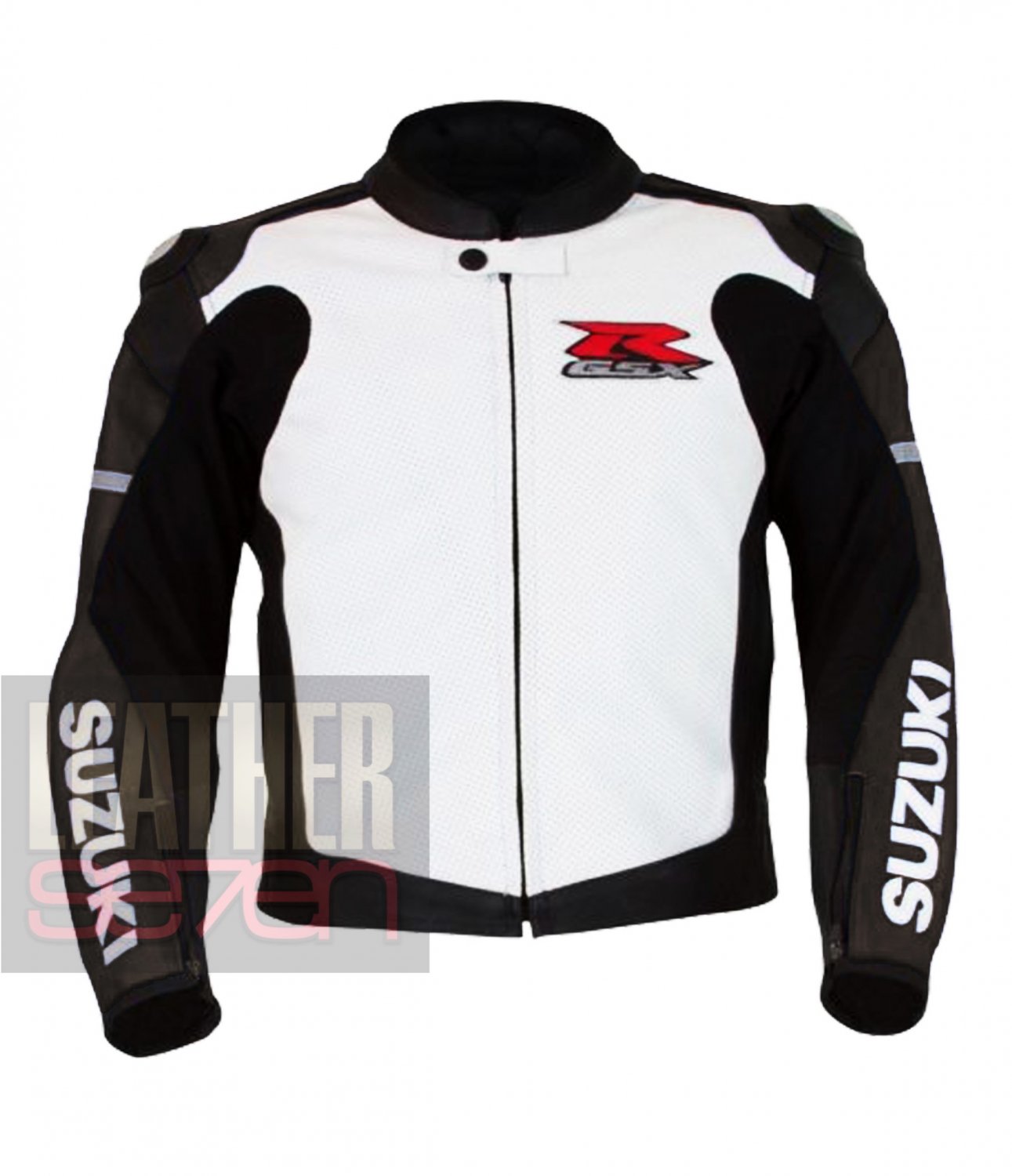 Suzuki 1078 Brown Classic Cowhide Leather Safety Jacket For ...