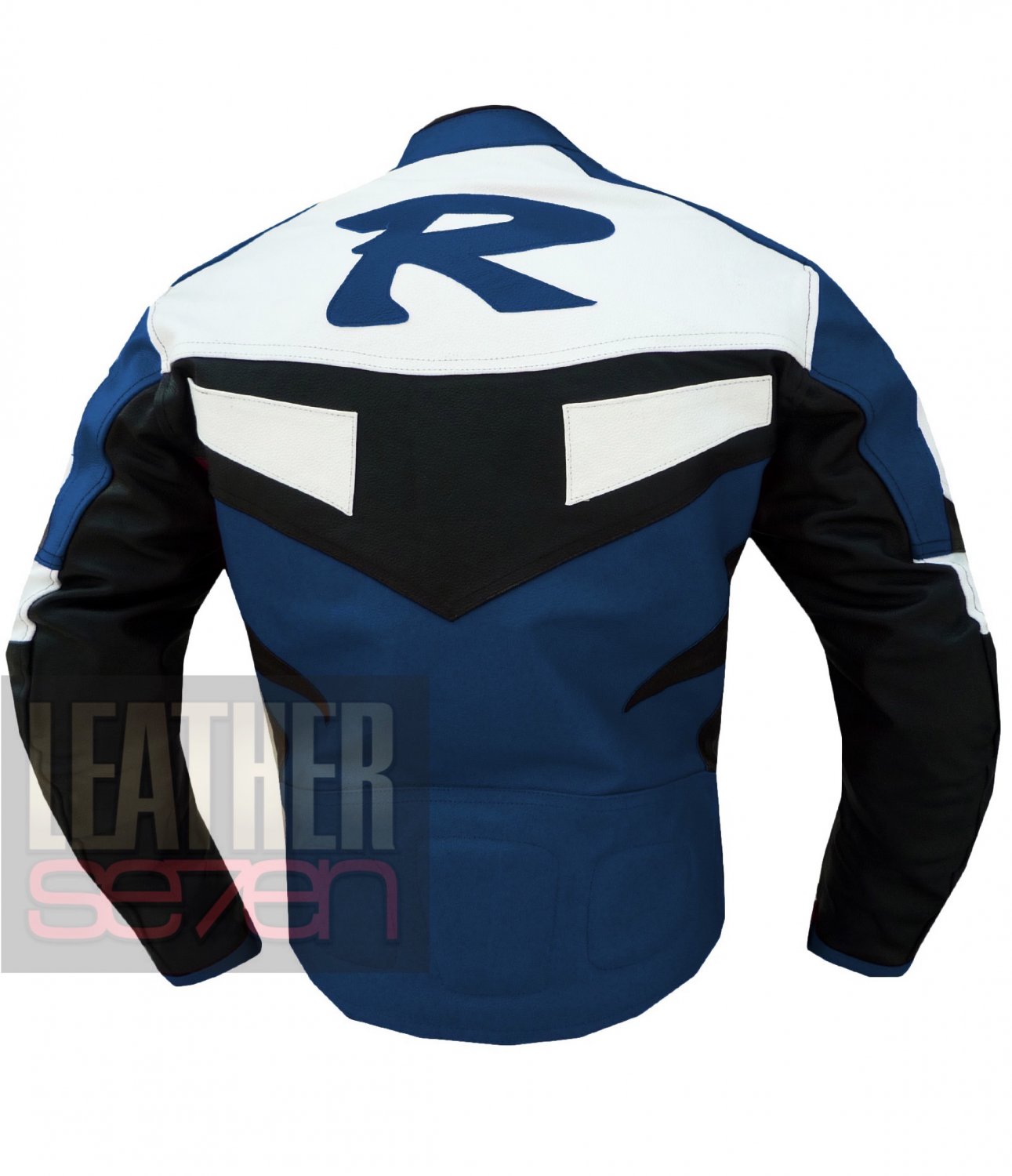 Genuine Leather Jackets For Motorcycle Riders .. Yamaha R6 Navy Blue Coats