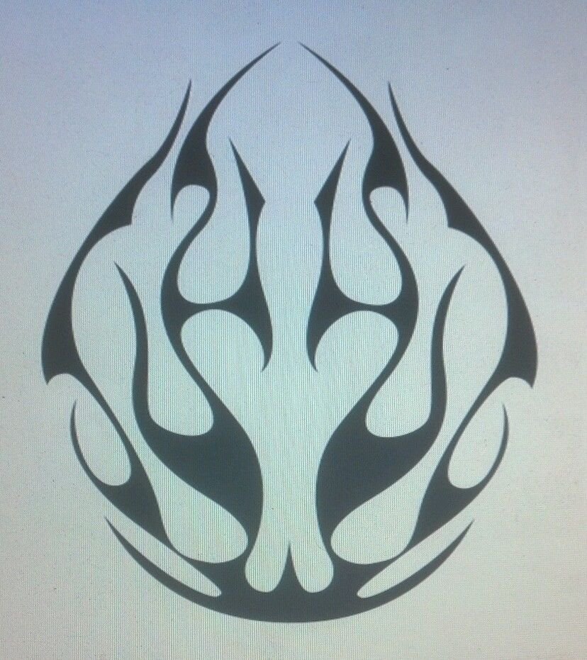 Hood tribal flame Racing stripe decal graphic