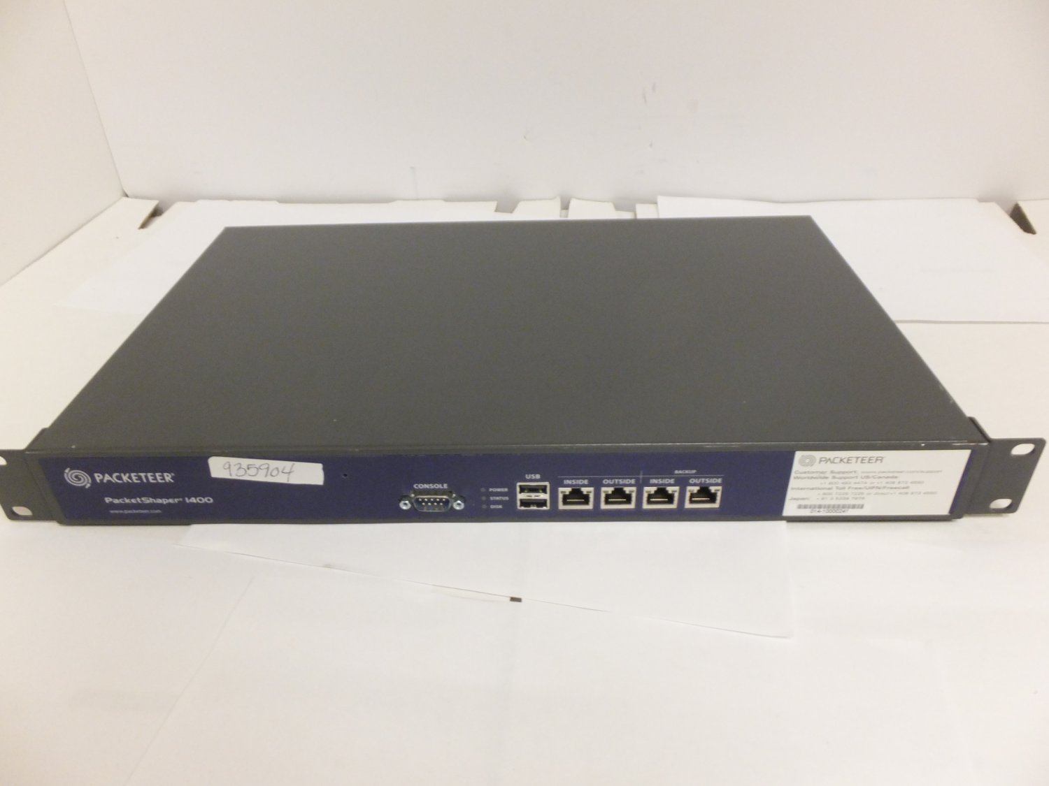 PS1400LT-L000M Packeteer PacketShaper 1400 Network Monitoring Device