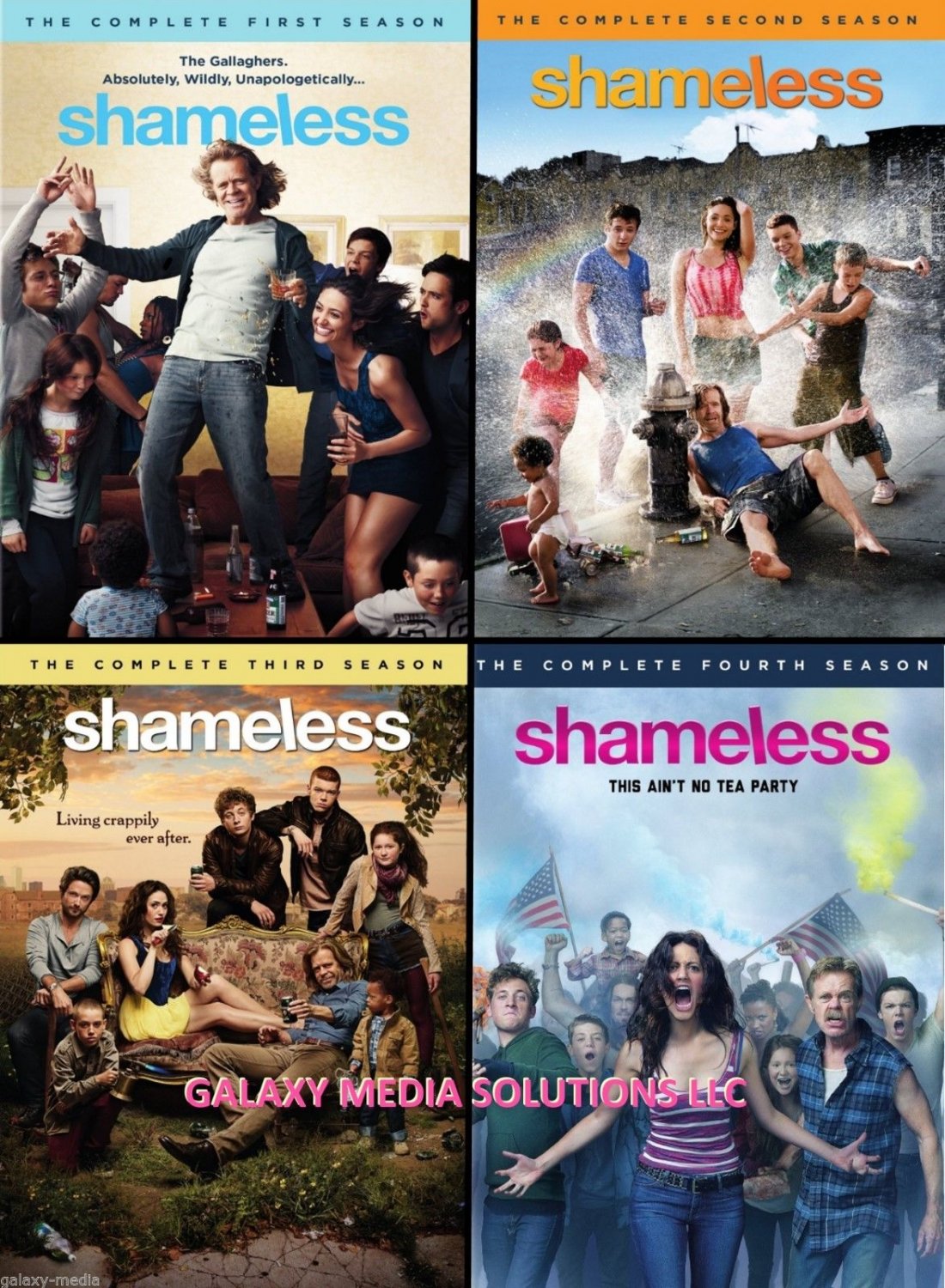Shameless : Seasons 1-4 1 2 3 4 DVD Bundle BRAND NEW!
