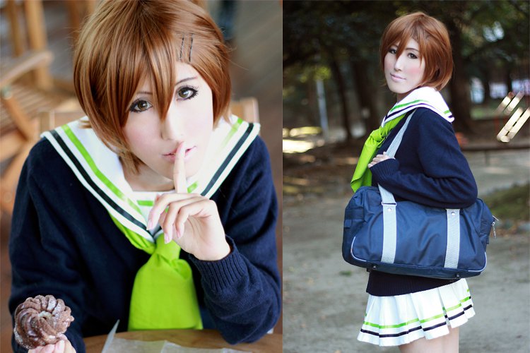 Kuroko No Basketball Aida Riko short brown anime cosplay party full wig