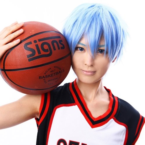 Kuroko Tetsuya Kuroko No Basketball ice blue gradual short cosplay wig