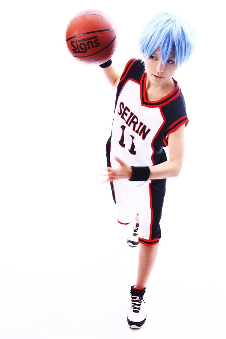 Kuroko Tetsuya Kuroko No Basketball ice blue gradual short cosplay wig