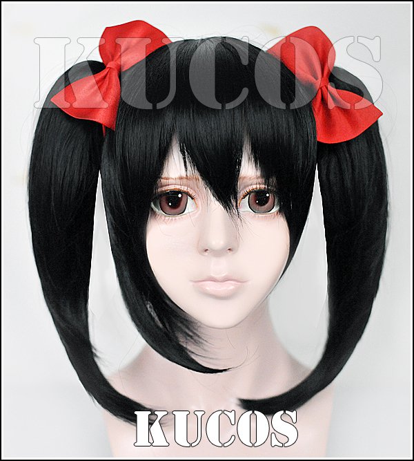 LOVE LIVE Yazawa Niko asymmetry sidebums Black anime Cosplay wig 2 ...