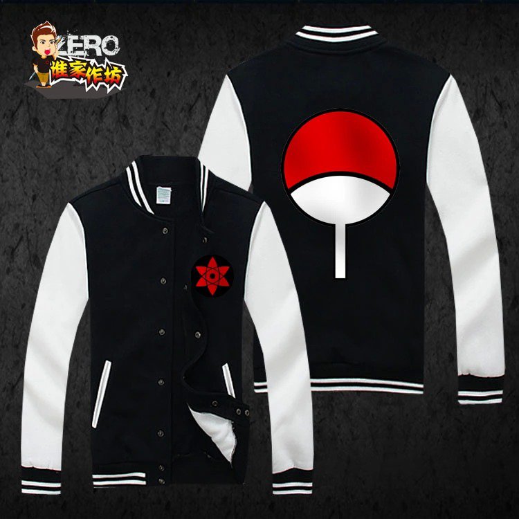 Naruto Uchiha Sasuke anime cosplay Baseball clothes uniform sport suit ...