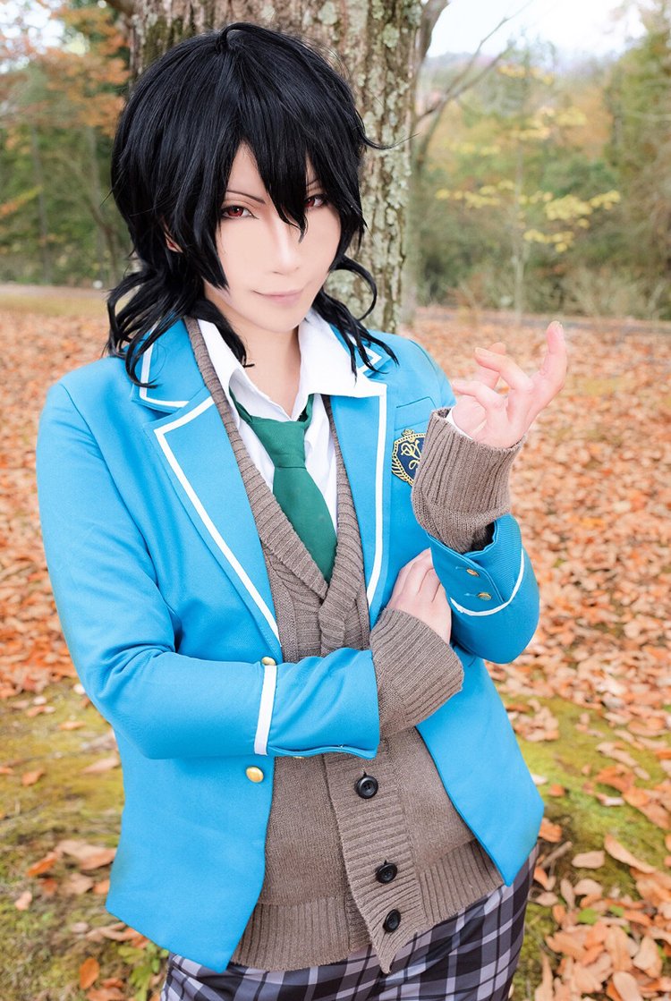 ensemble stars Sakuma Rei black cosplay wig