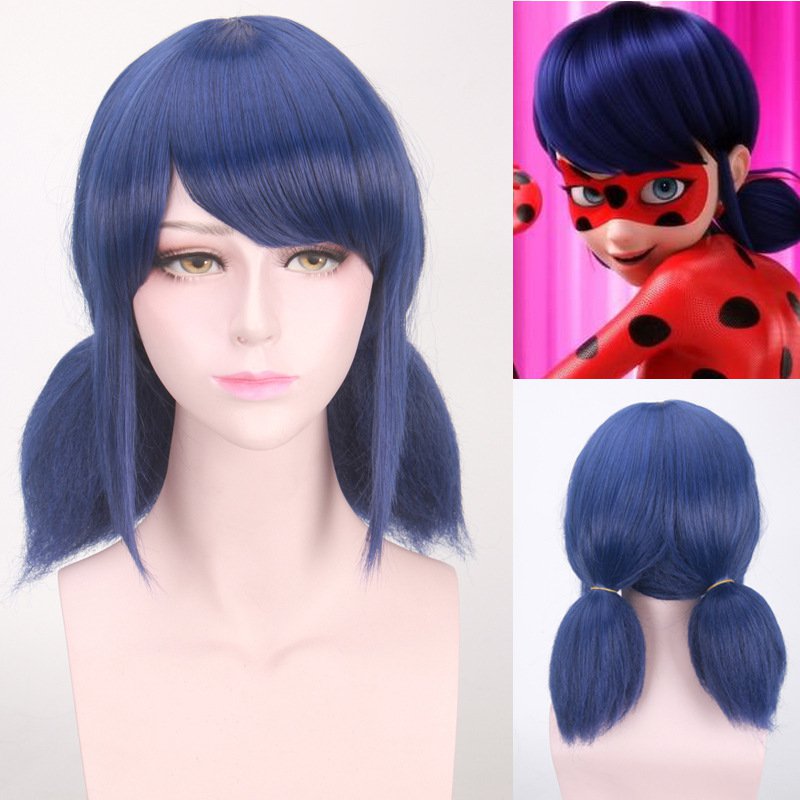 Miraculous Ladybug Ladybug blue mix cosplay wig