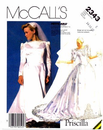 McCall's 2343 Sewing Pattern Misses Priscilla Bridal Brides Wedding ...