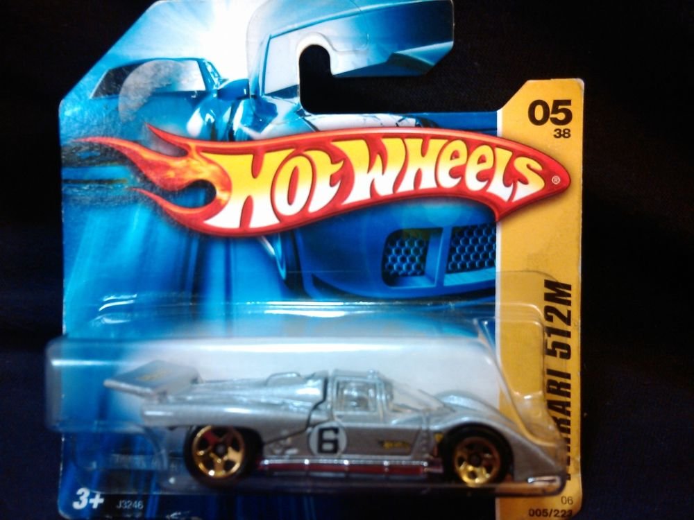 Hot Wheels Ferrari 512M 2007 Short Card Silver. Great Hot WHeels Gift item!