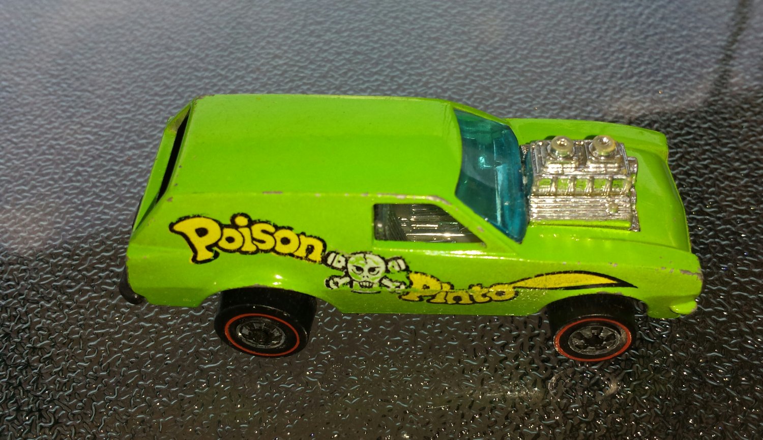 VINTAGE 70s HOT WHEELS REDLINE NEON GREEN POISON PINTO 1975 DIECAST CAR ...