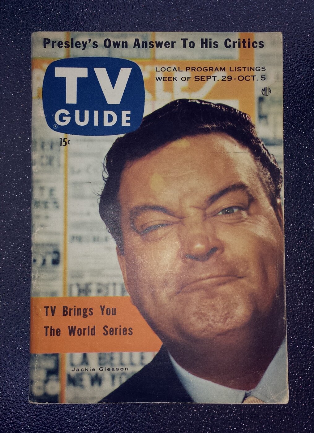 Vintage 50s TV GUIDE Issue 183 Sept 1956 JACKIE GLEASON ELVIS MICKEY ...