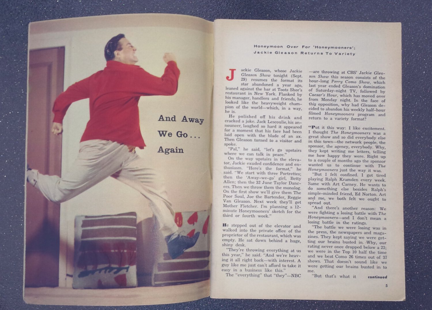 Vintage 50s TV GUIDE Issue 183 Sept 1956 JACKIE GLEASON ELVIS MICKEY ...