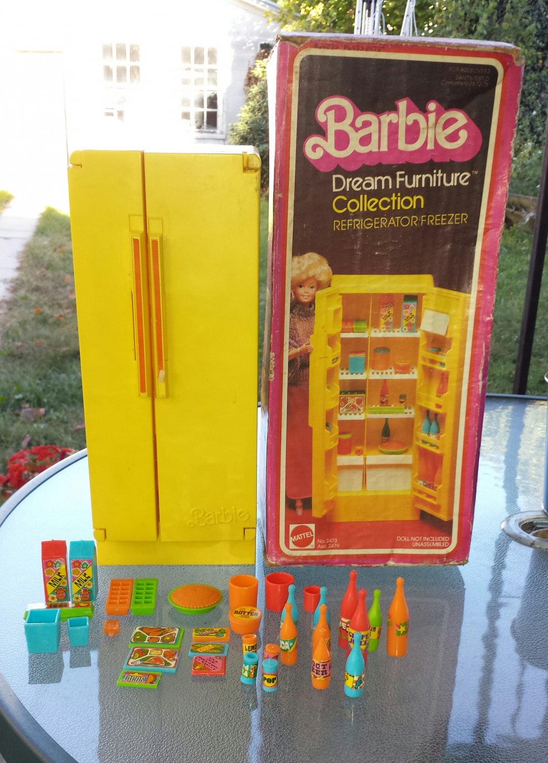 Vintage 1978 BARBIE Dream Furniture Collection Refrigerator Freezer w ...