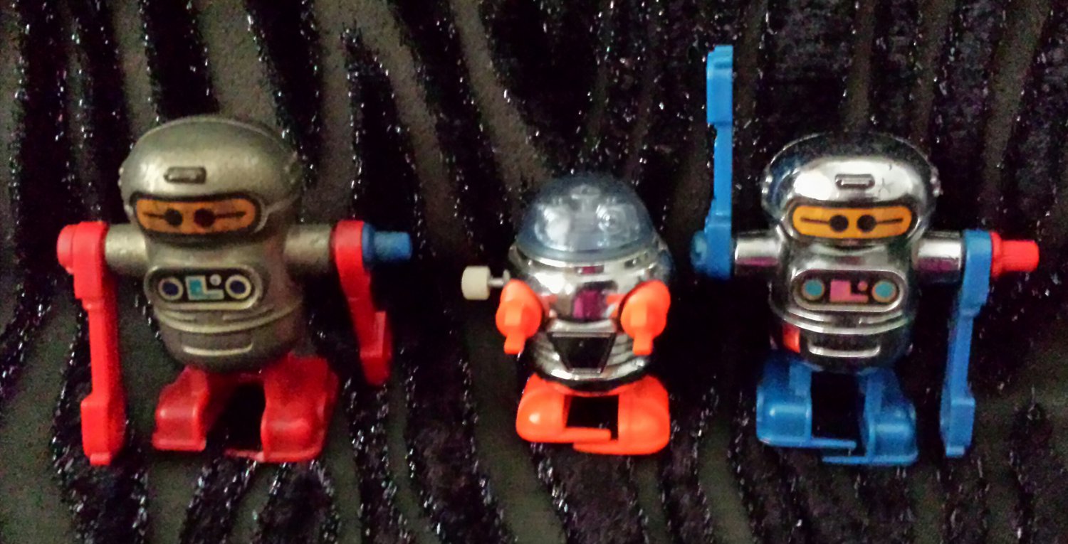 Vintage Tomy Rascal Robots Pocket Bots Acrobots Wind-up Walking Toys ...