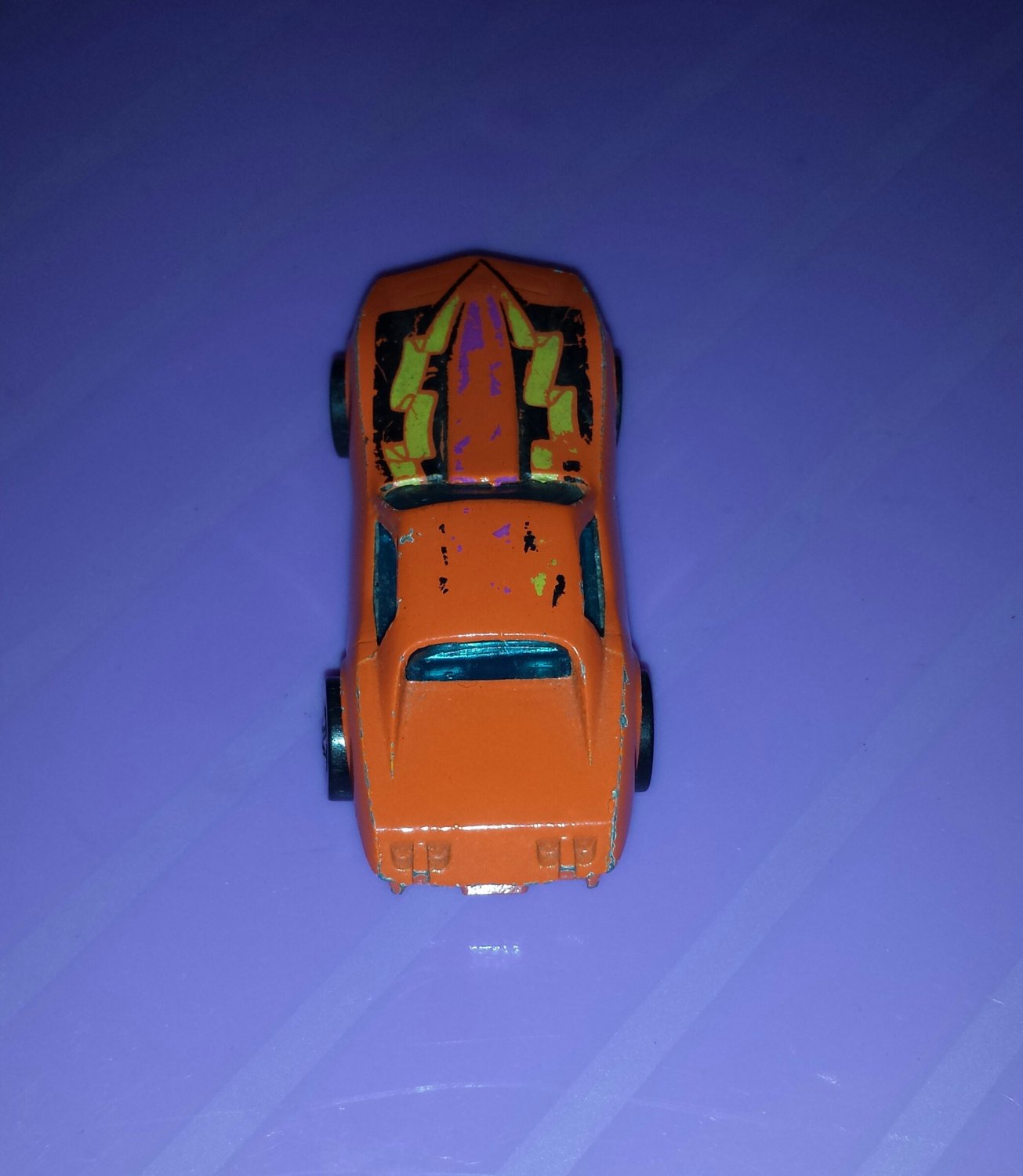 Vintage 70s Hot Wheels Orange Corvette Stingray 1975 Hong Kong Diecast