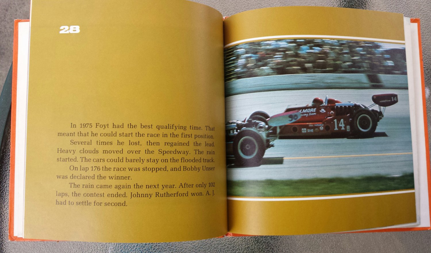 Racing's Indy Winner A. J. Foyt By Thomas Braun 1977 Vintage Juvenile ...