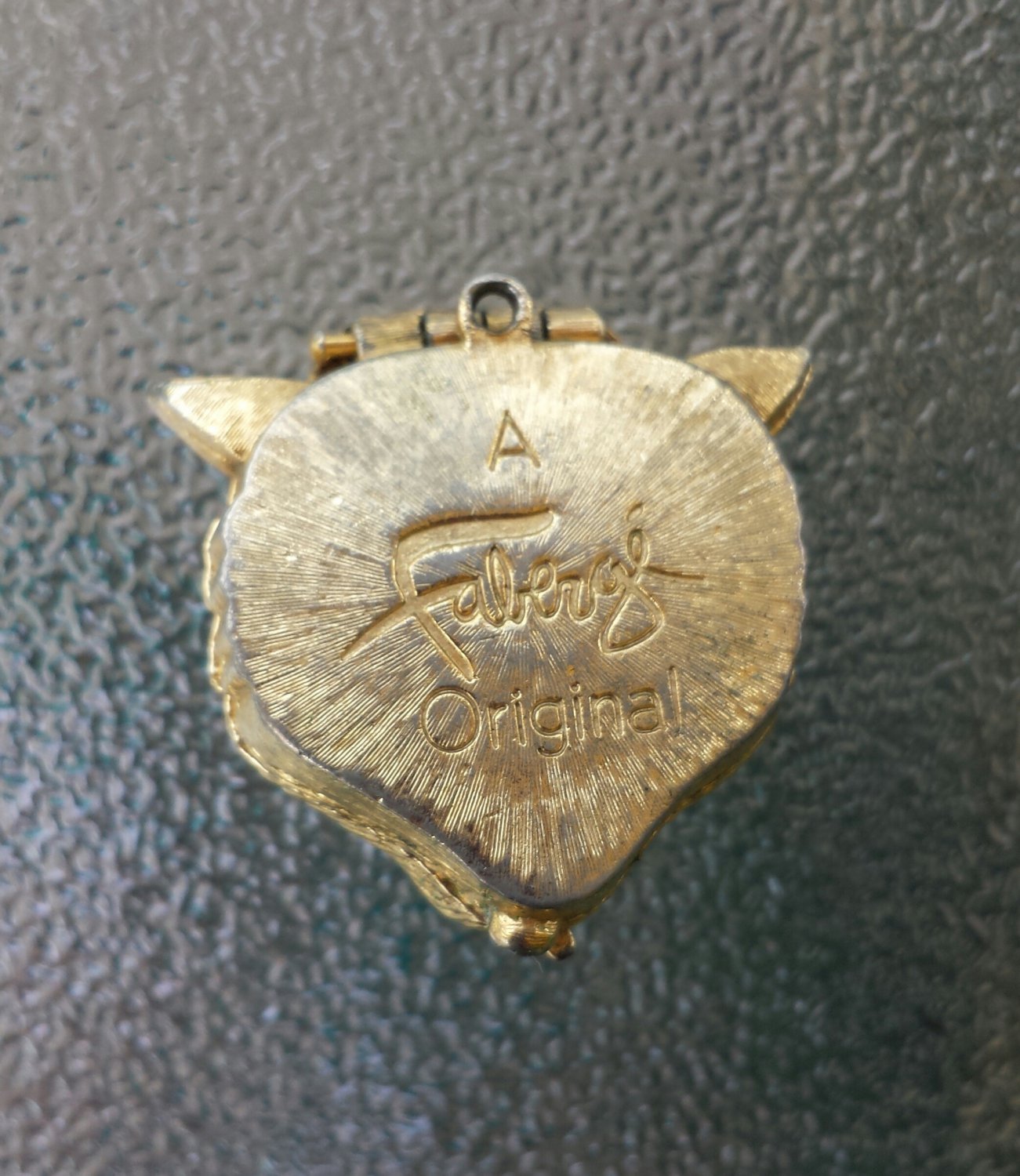 RARE VTG 1960s Signed FABERGE ORIGINAL Gold tone Tiger Head Perfume ...