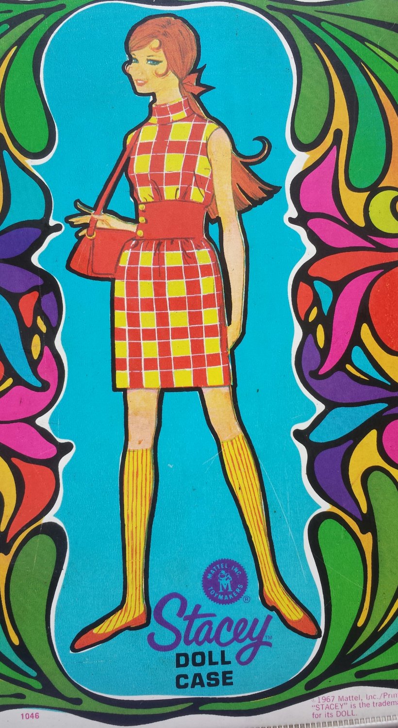 Vintage MOD 1967 Stacey Vinyl Barbie Doll Case Mattel