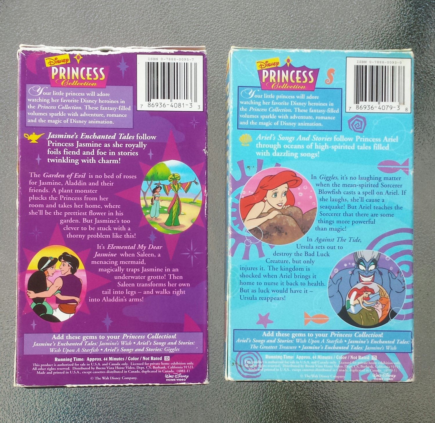 Disney Princess Collection Ariel's Songs & Stories and Jasmine's ...