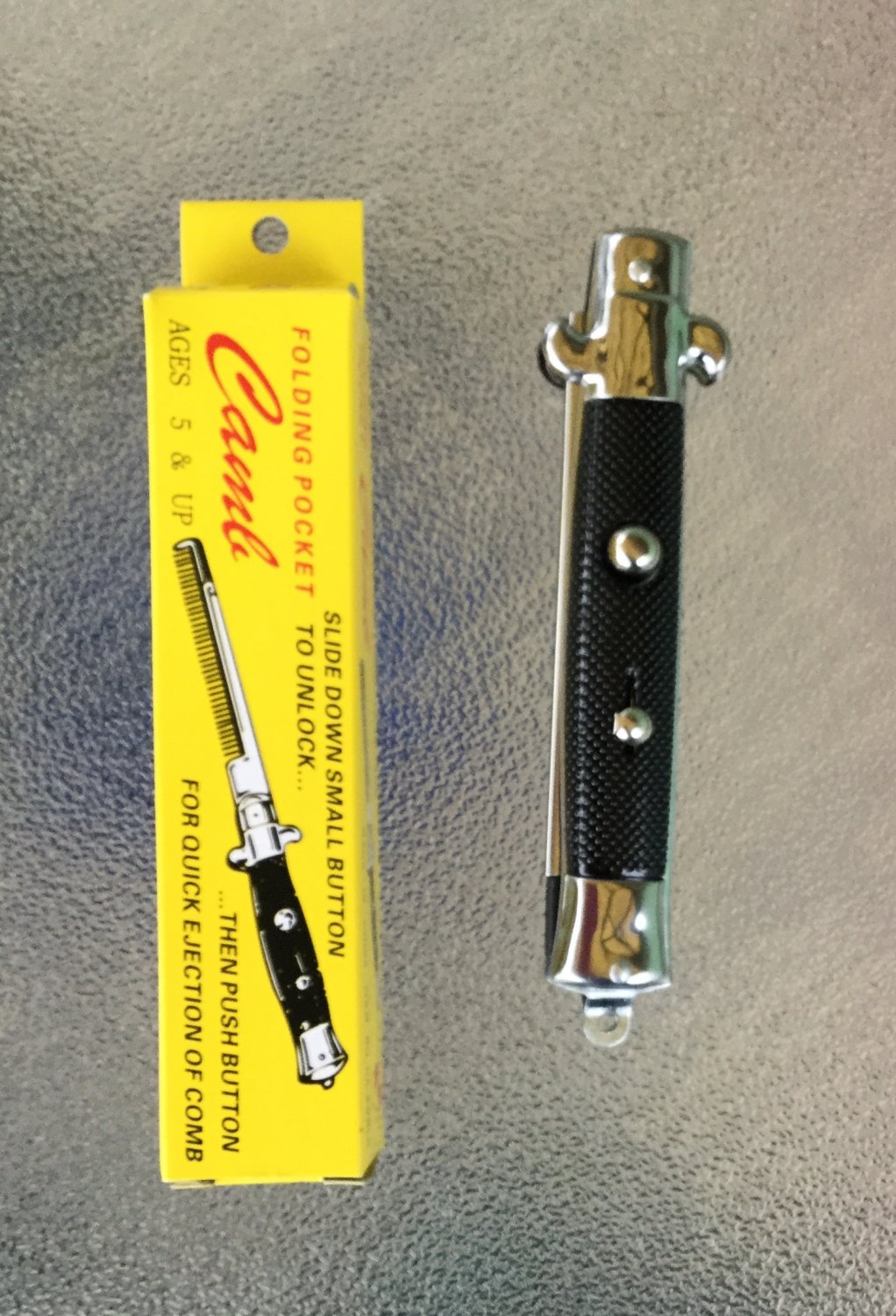 Vintage 50s Style Greaser Rebel Rouser Delinquent Switchblade Comb MINT ...